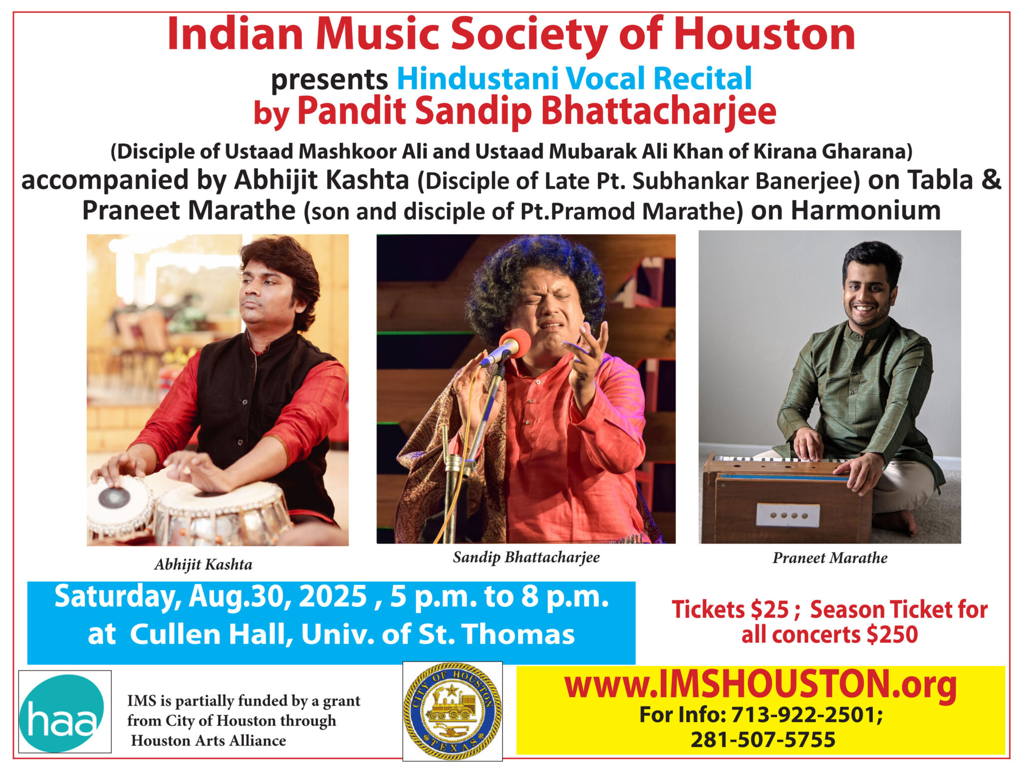 Hindustani Vocal by Sandip Bhattacharjee ; Accompanied By Sandip Ghosh On Tabla; Praneet Marathe ...
